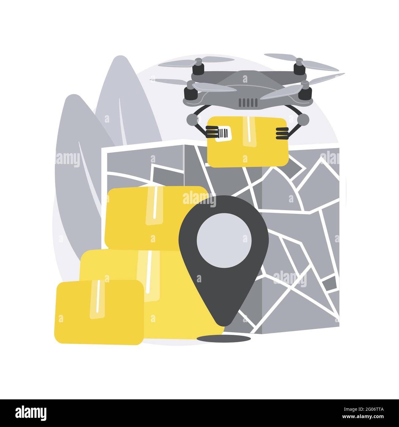 Drone delivery abstract concept vector illustration Stock Vector Image ...