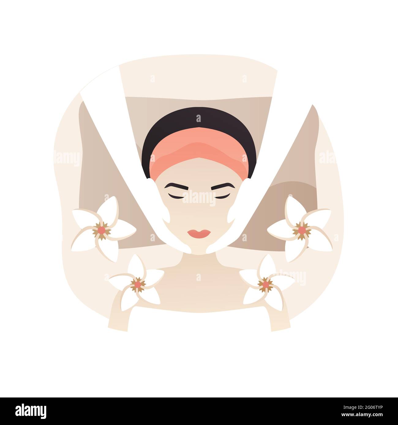 Facial Massage Abstract Concept Vector Illustration Stock Vector Image