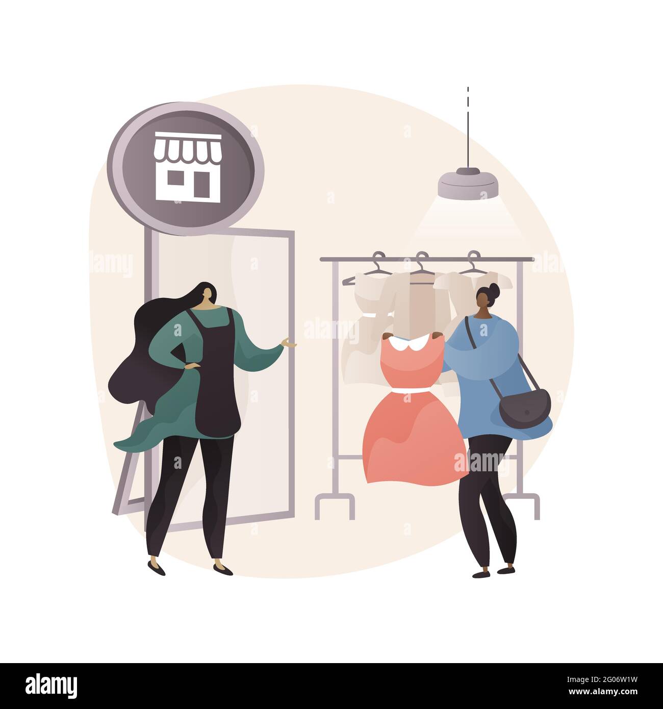 Shop assistant abstract concept vector illustration Stock Vector Image ...