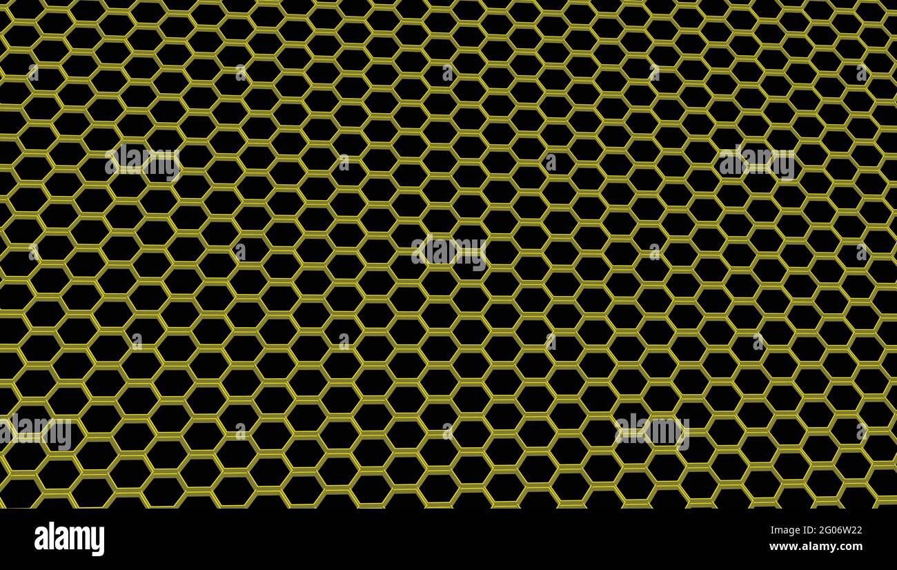 Abstract yellow and black hexagon background Stock Vector Image & Art ...