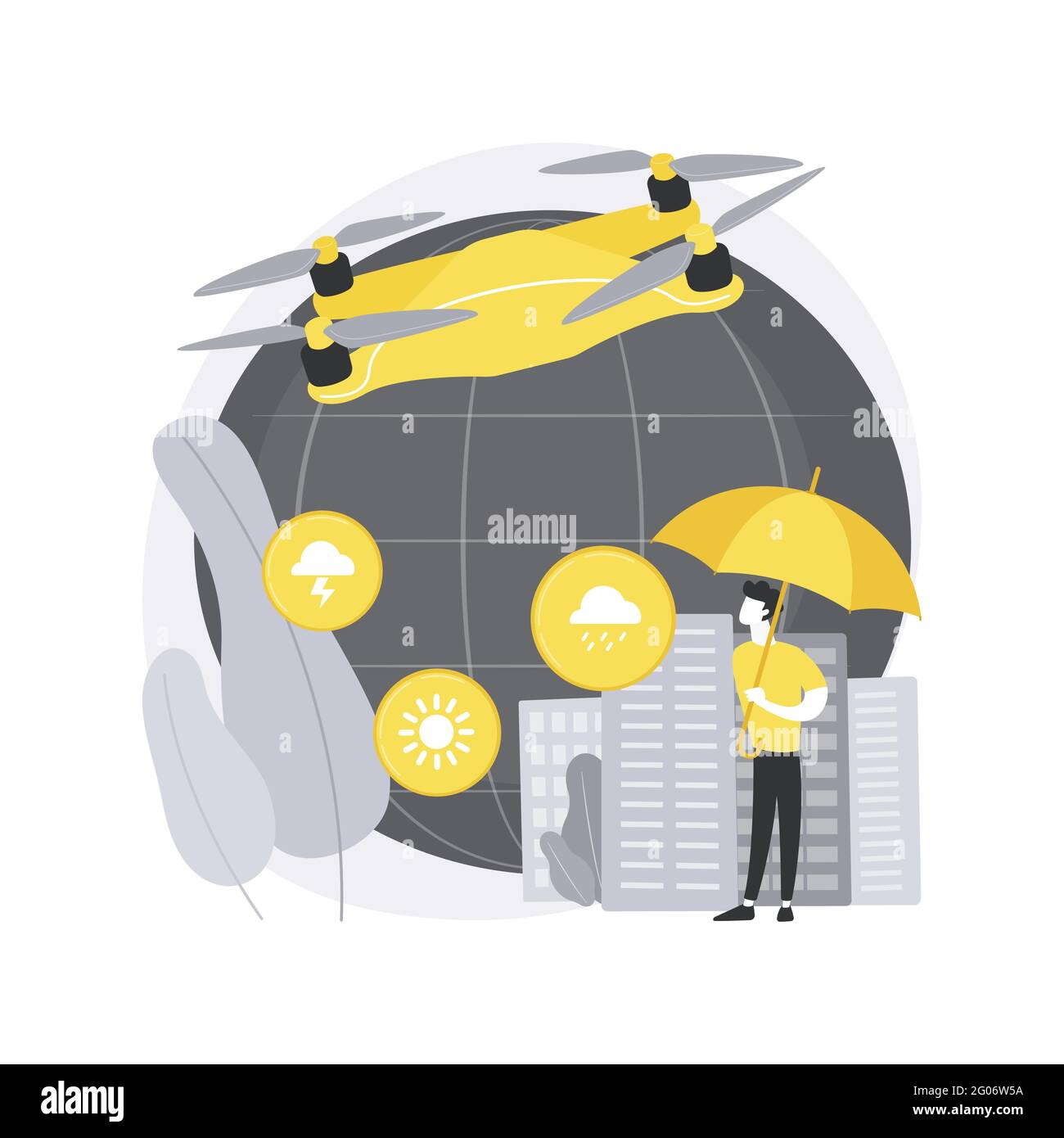 Meteorology drones abstract concept vector illustration Stock Vector ...