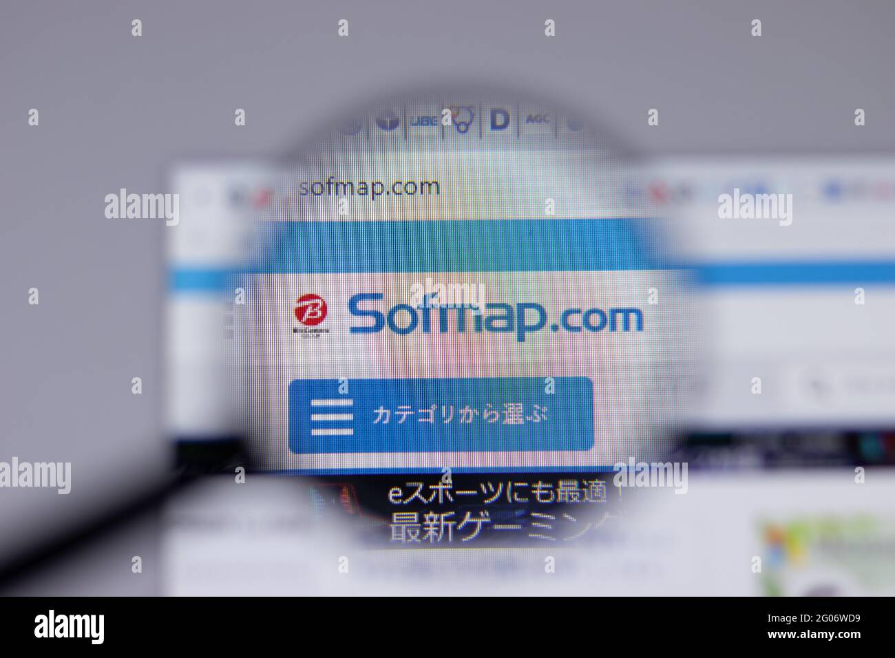 Los Angeles, California, USA - 1 June 2021: Sofmap logo or icon on ...