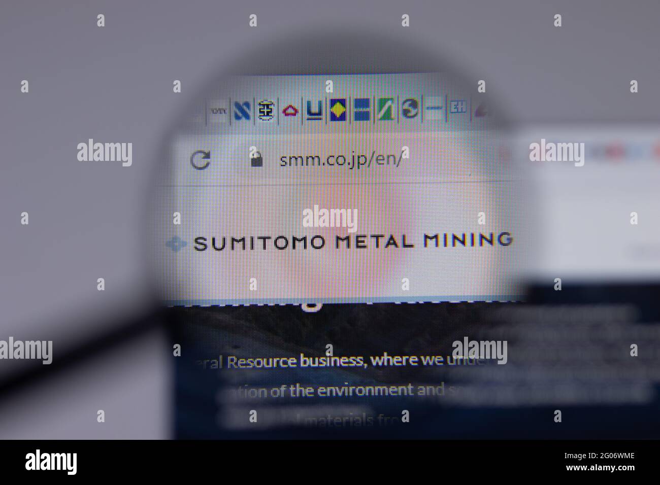 Los Angeles, California, USA - 1 June 2021: Sumitomo Metal Mining logo ...