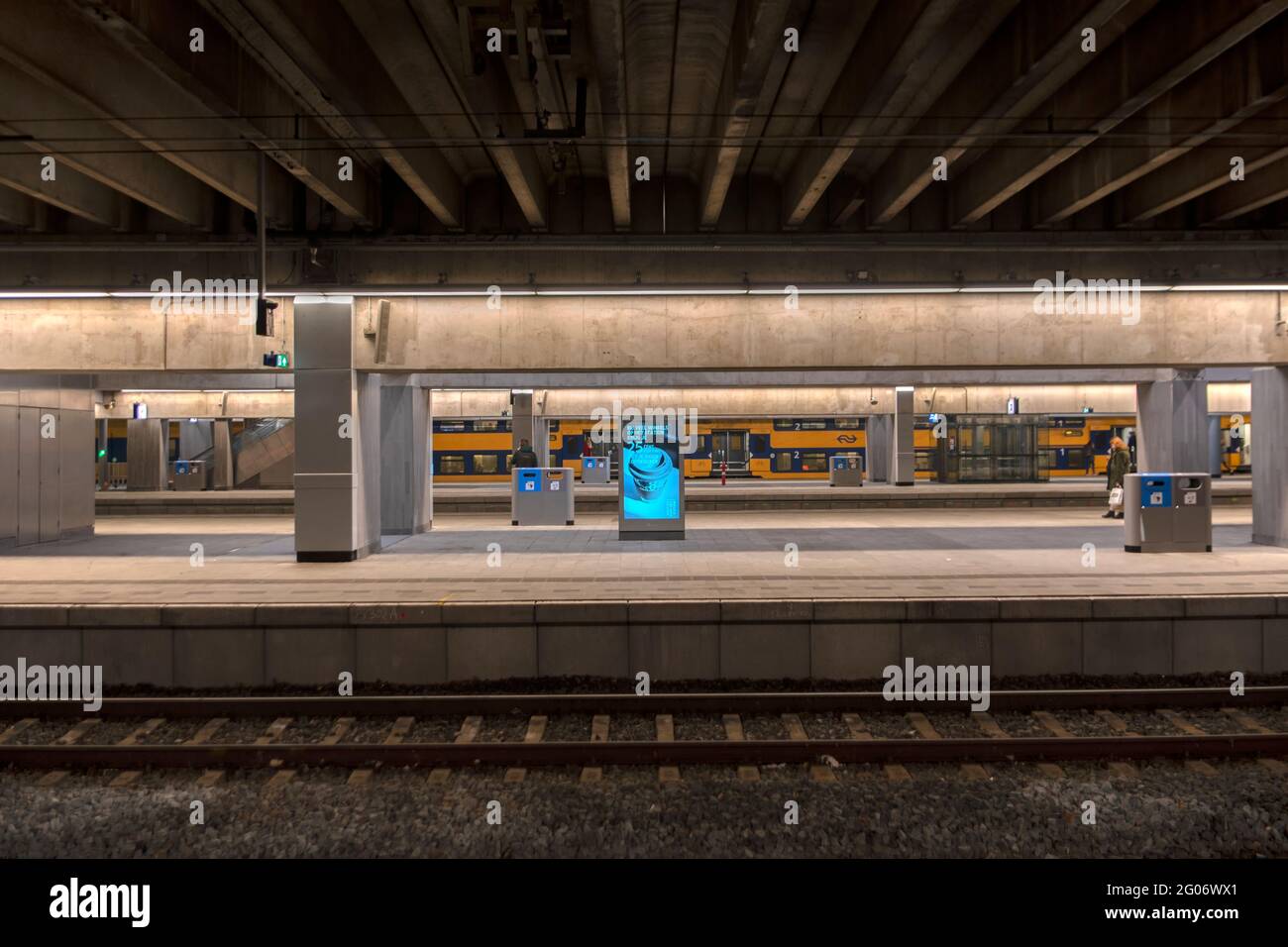 Train Platform At The Central Station Of Utrecht The Netherlands 28-12 ...