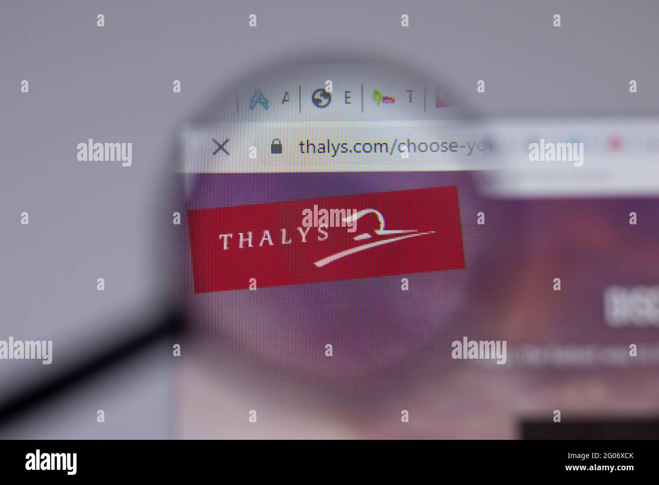 Los Angeles, California, USA - 1 June 2021: Thalys logo or icon on ...