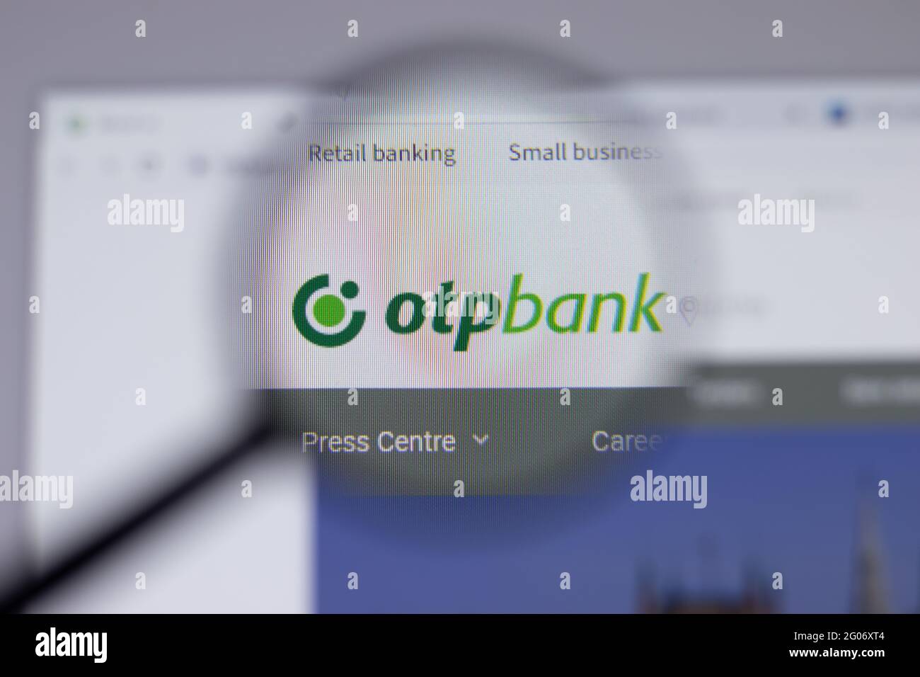Los Angeles, California, USA - 1 June 2021: OTP Bank logo or icon on ...
