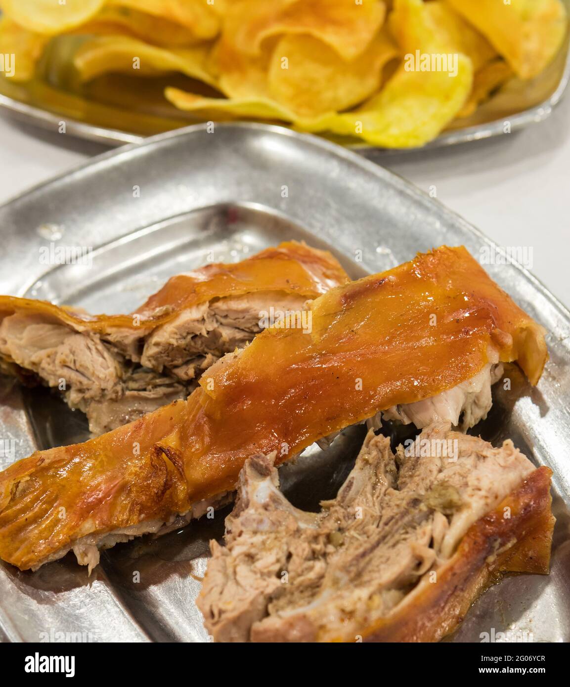 Roasted piglet "leitao assado a bairrada". Famous portuguese dish from ...