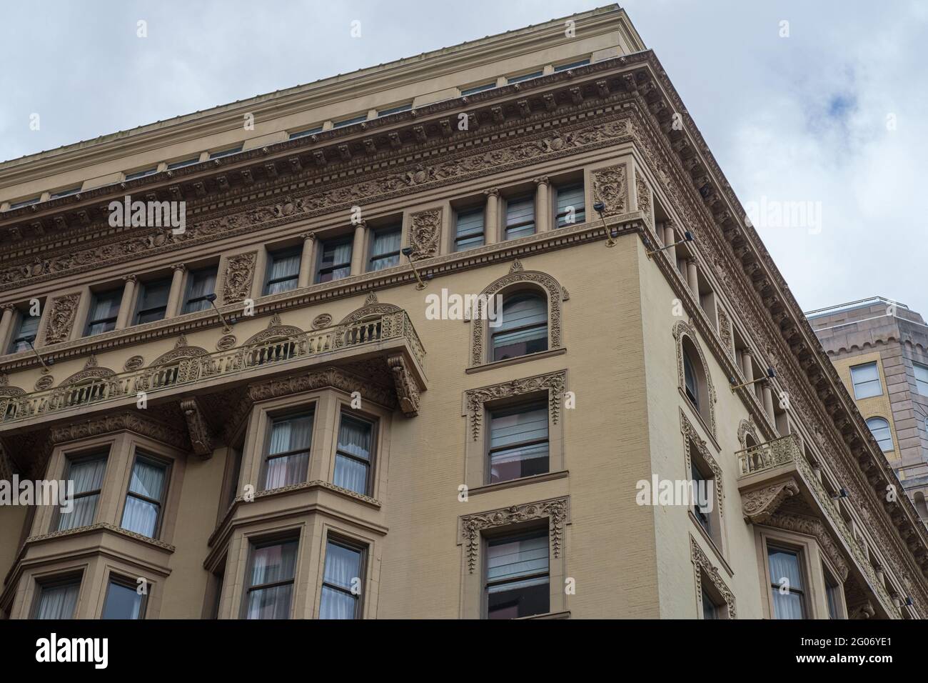 NEW ORLEANS, LA, USA - FEBRUARY 28, 2021: Corner of building in ...