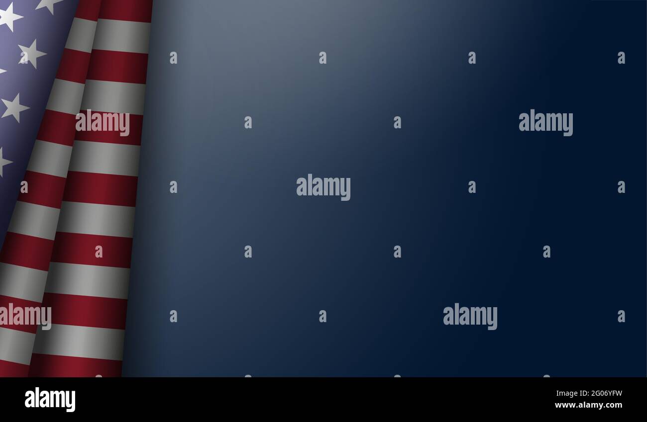 stars and stripes US flag background with copy space, vector ...