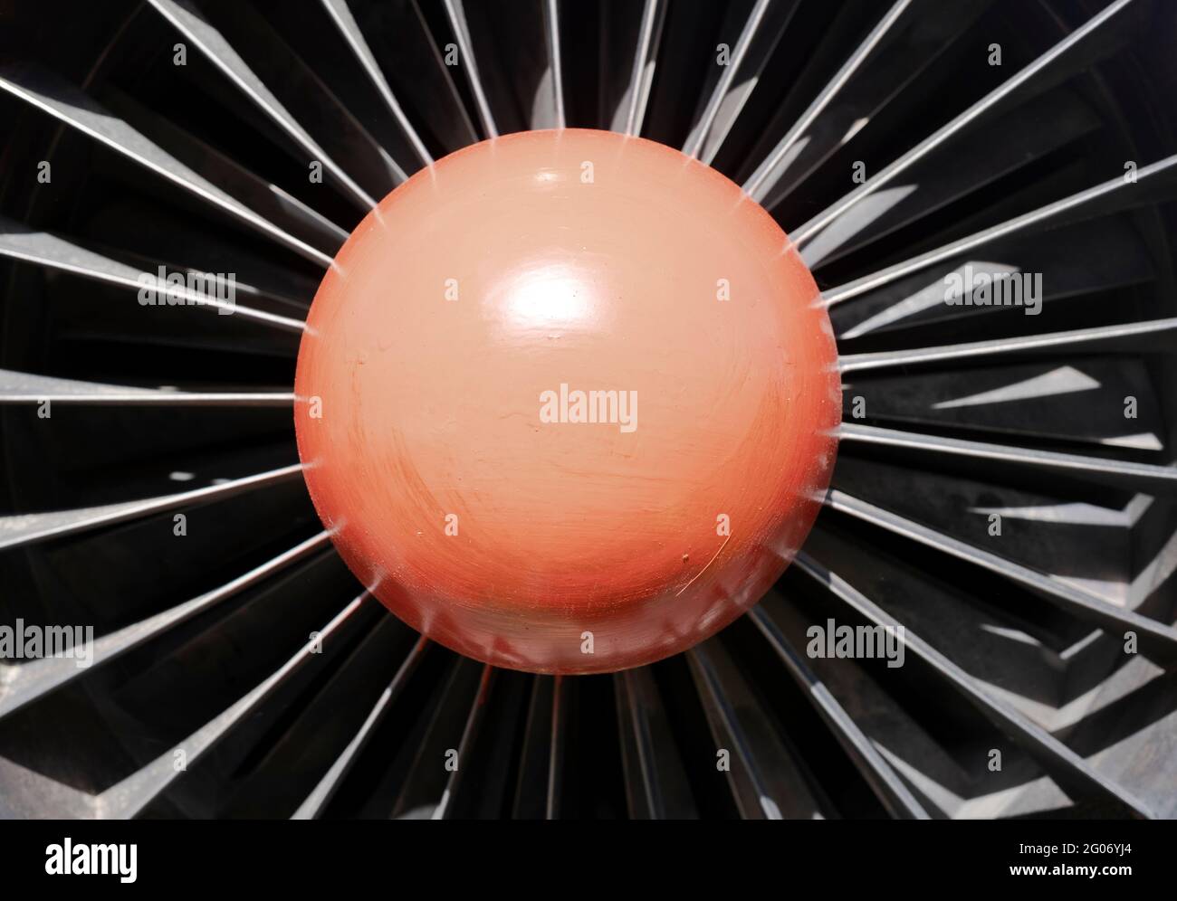 Front view of an old Russian aircraft turbine inlet Stock Photo - Alamy