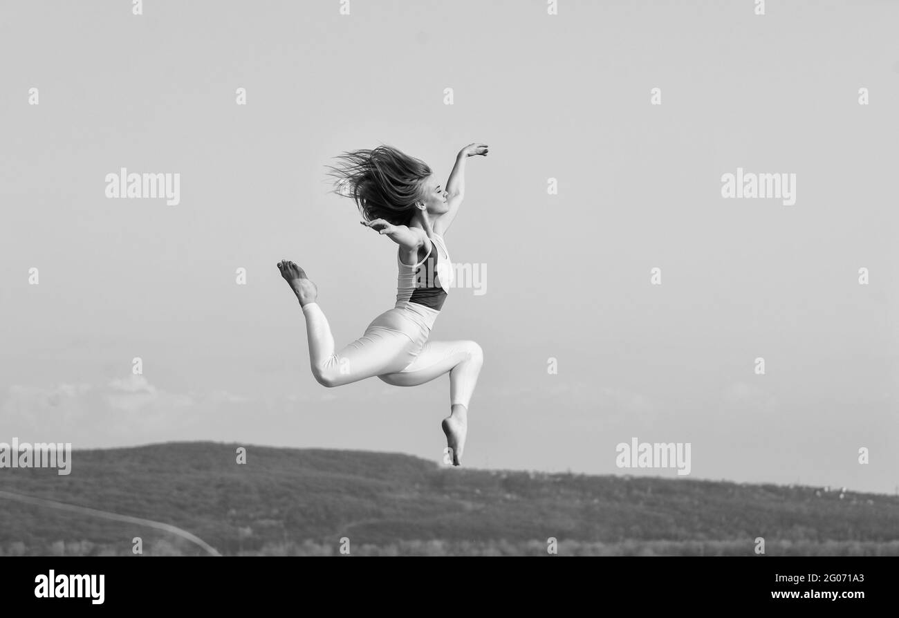 freedom is life. sport in motion. full of energy. Attractive young ...