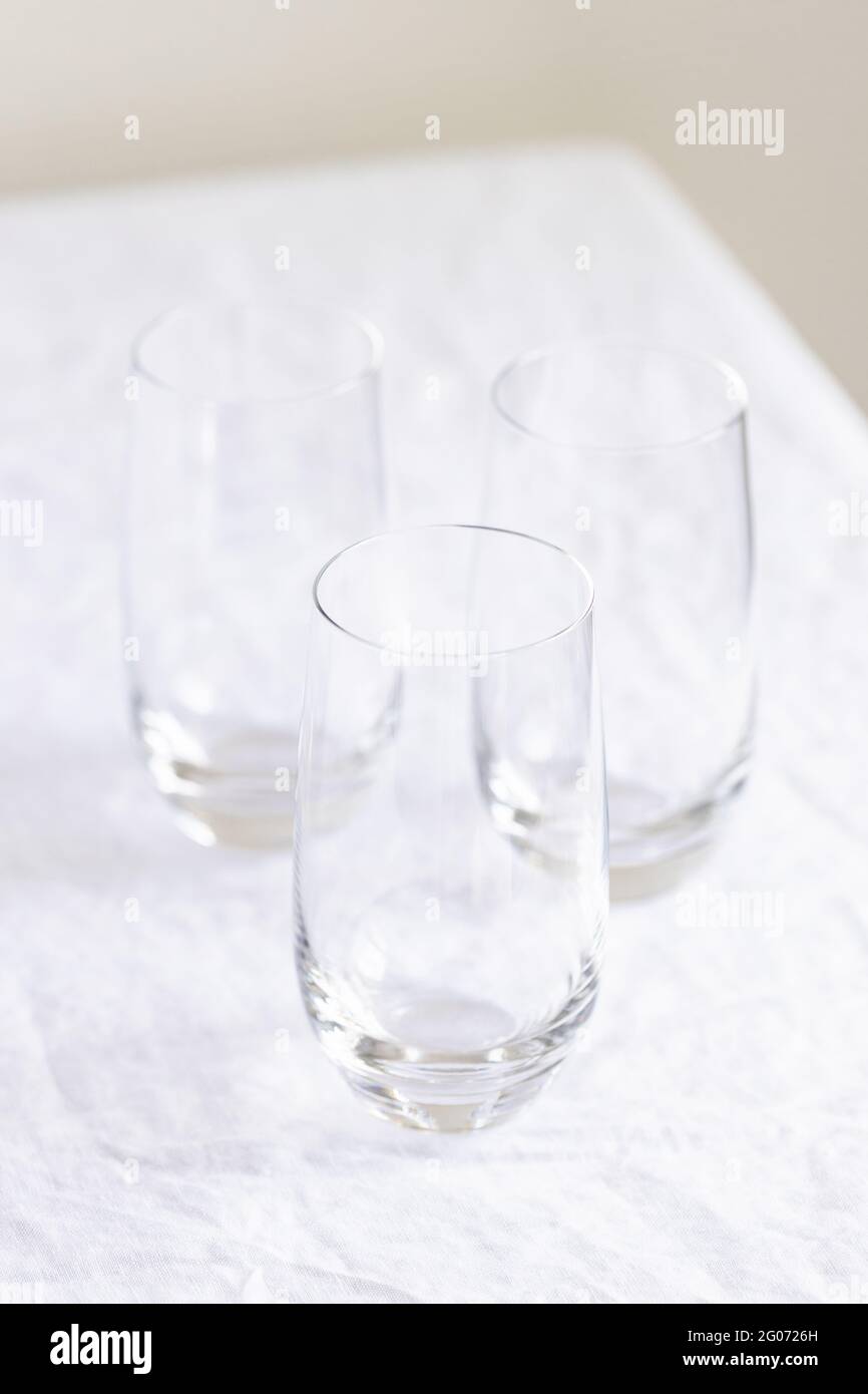 Three empty glasses hi-res stock photography and images - Alamy
