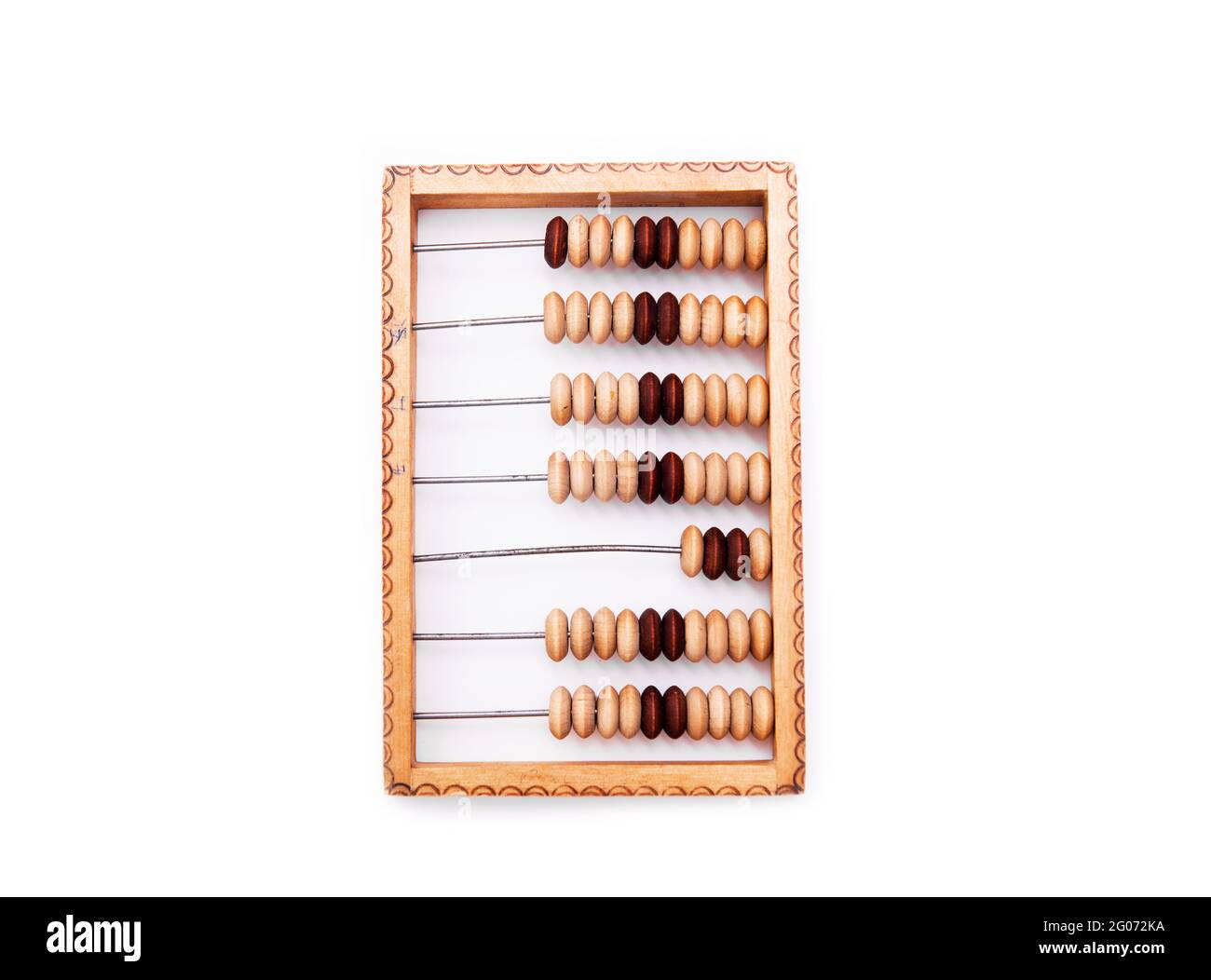 old wooden abacus isolated on a white background Stock Photo - Alamy