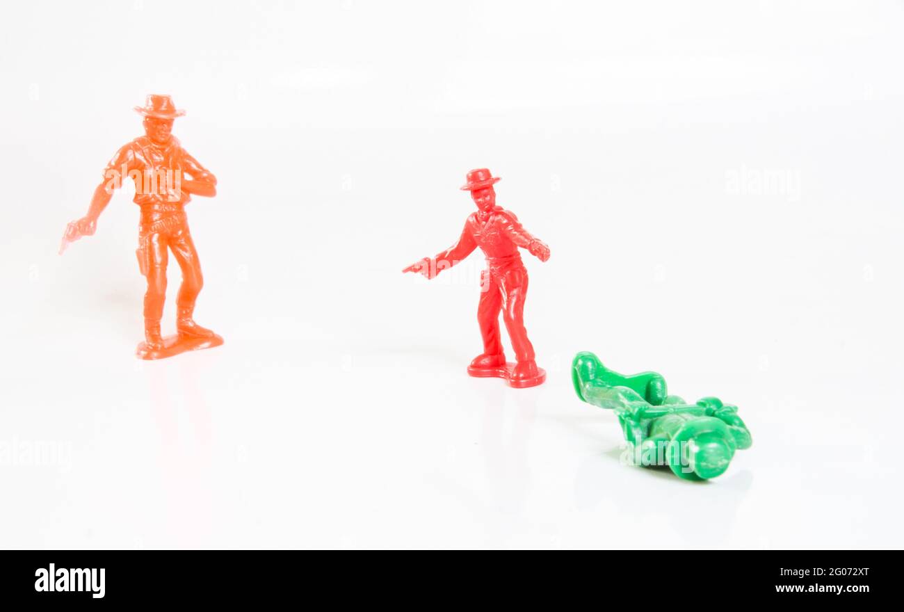 Plastic toy cowboys hi-res stock photography and images - Alamy