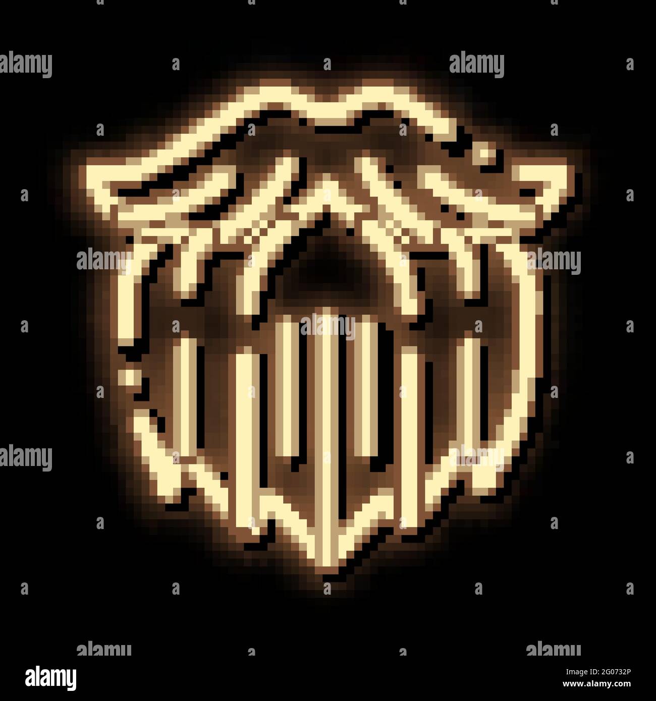 Human Brutal Bushy Beard neon glow icon illustration Stock Vector Image ...