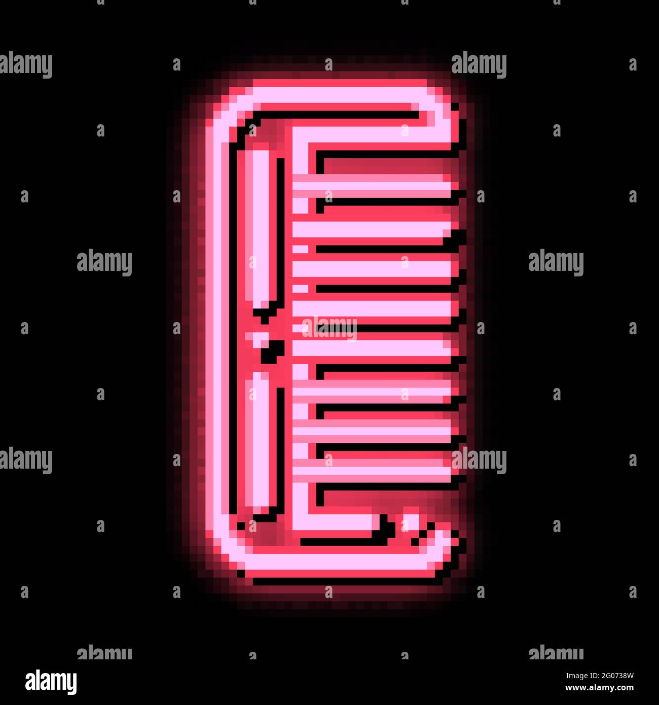 Hairbrush Hair Comb neon glow icon illustration Stock Vector Image ...