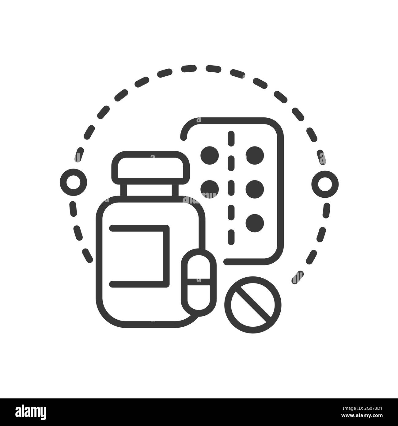 Medicine concept line tablets Stock Vector Images - Alamy