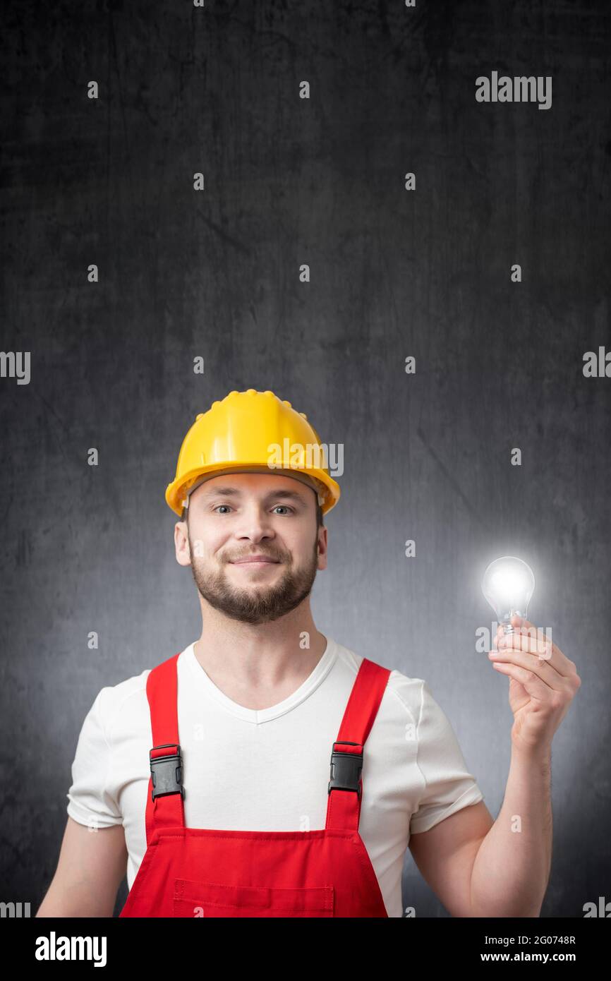 Bulb man builder hi-res stock photography and images - Alamy