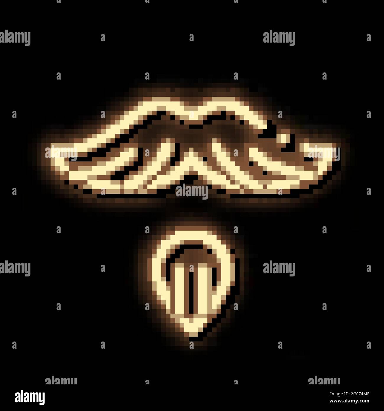 Goatee Beard Mustache neon glow icon illustration Stock Vector Image ...