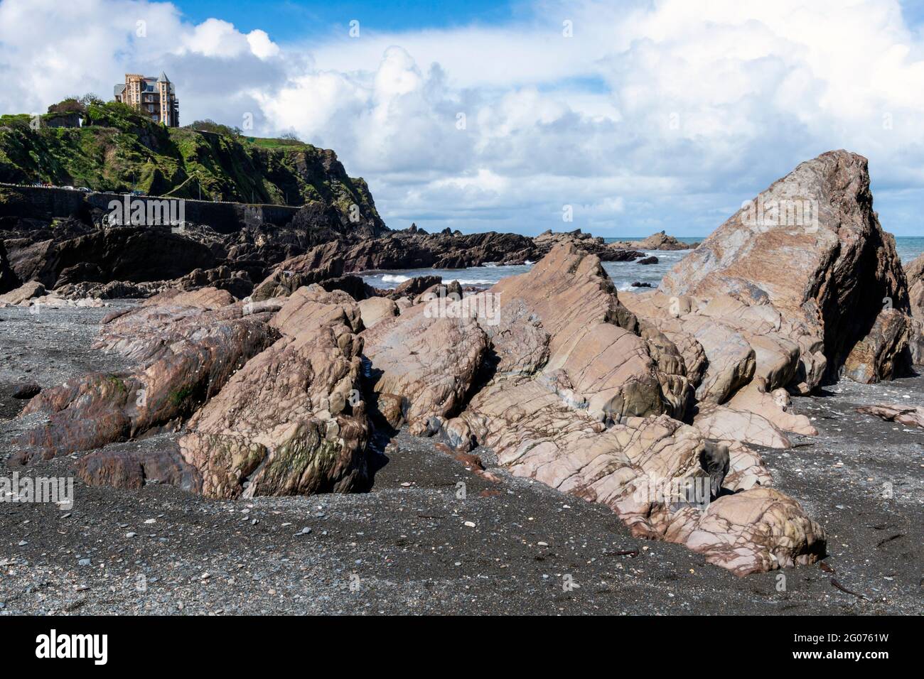 Rocks on Ilfracombe Beach, Devon, England, UK Stock Photo - Alamy