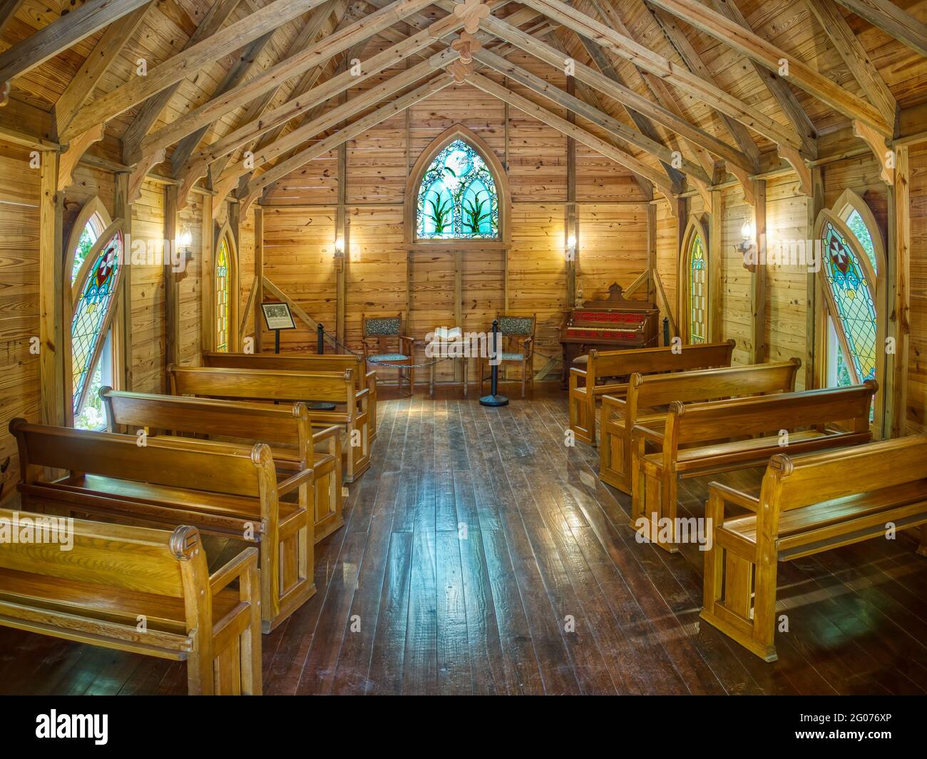 Interior Of Marys Chapel At Historic Spanish Point Museum And
