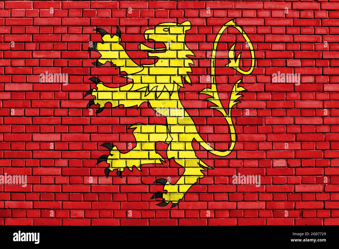 flag of Valletta, Malta painted on brick wall Stock Photo - Alamy