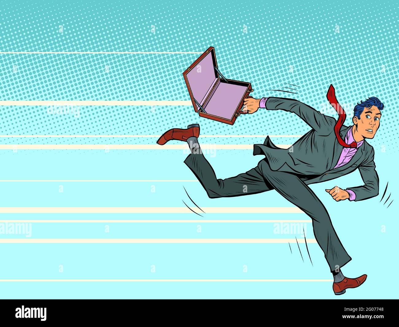 Male running late work Stock Vector Images - Alamy