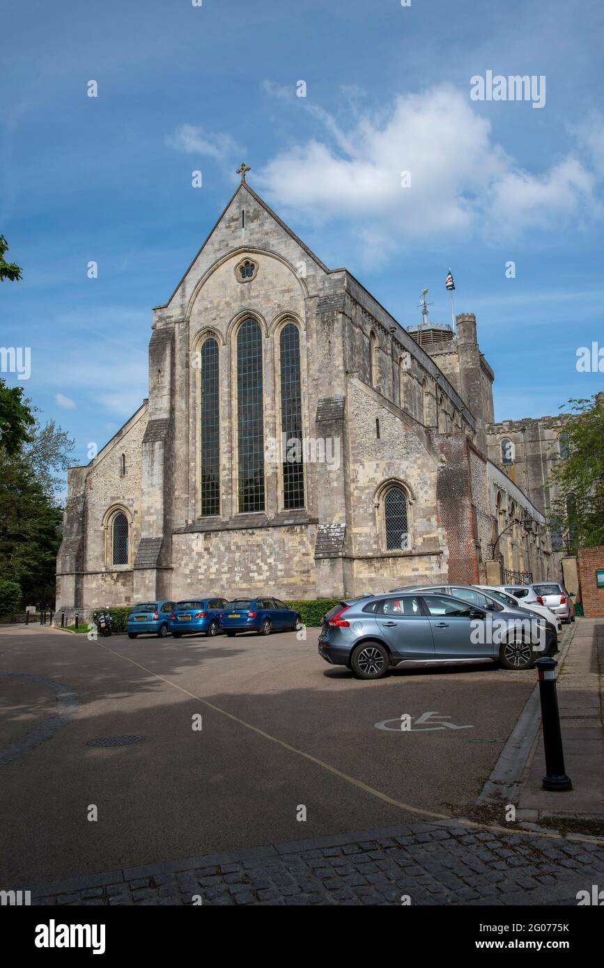 Romsey, Hampshire, England, UK. 2021. Romsey Abbey the largest parish ...