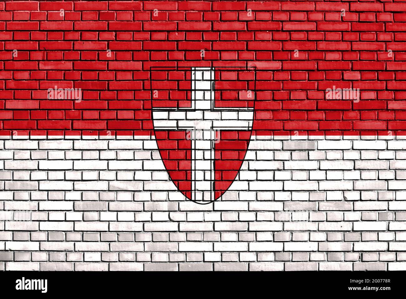 flag of Vienna, Austria painted on brick wall Stock Photo - Alamy