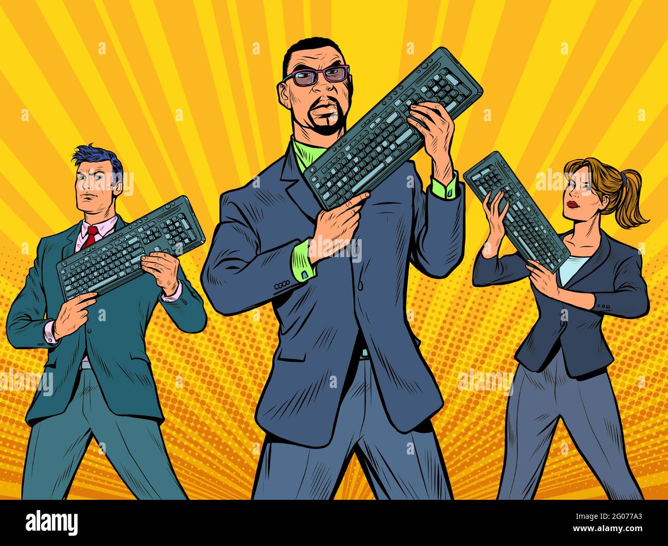 Keyboard Typing Man Screen Stock Vector Images Alamy