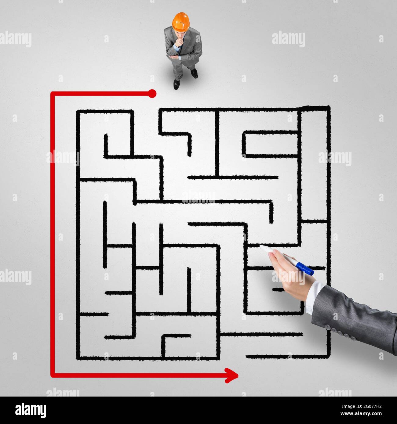 Finding right problem solution Stock Photo - Alamy