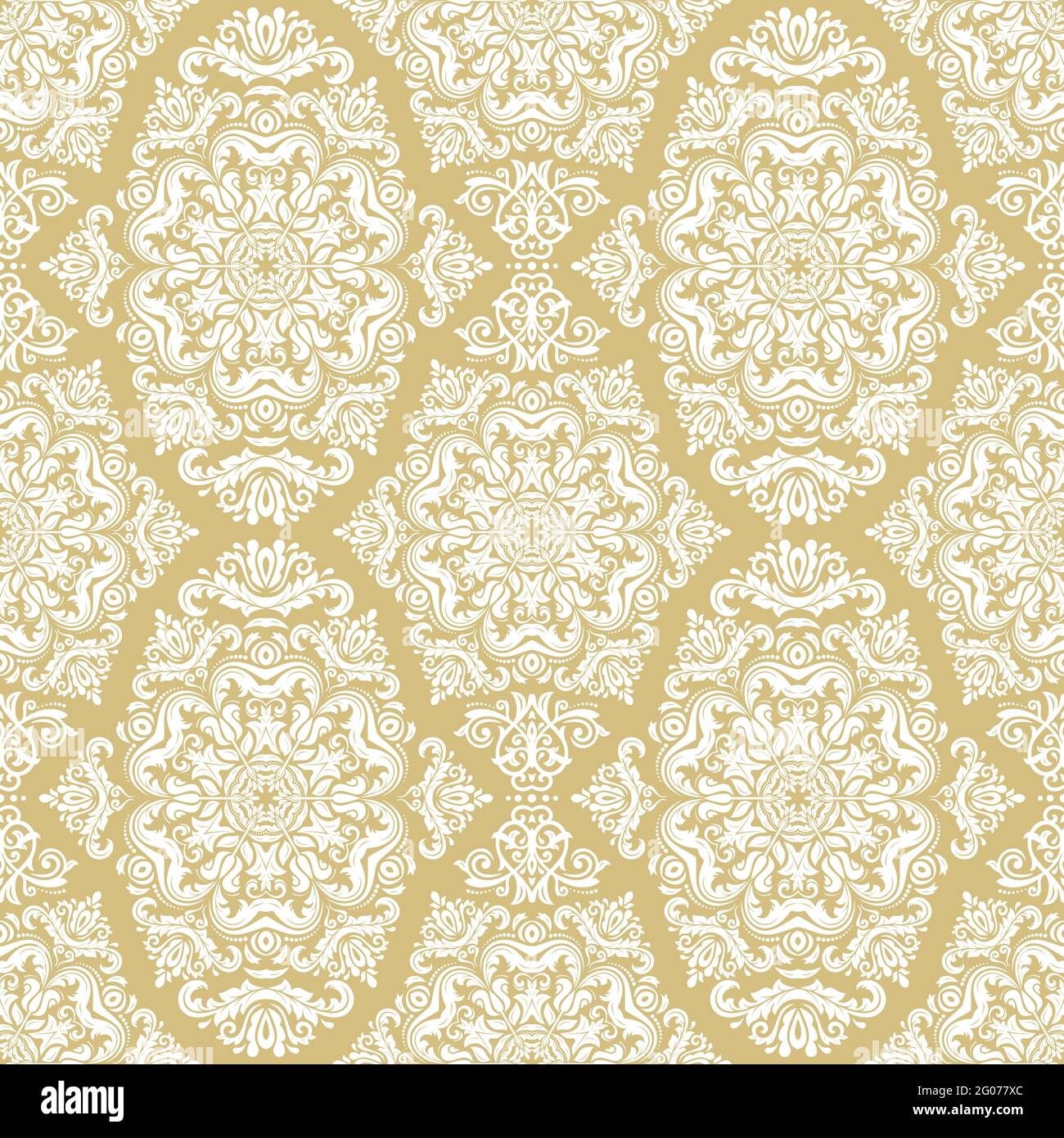 Orient vector classic pattern. Seamless abstract background with golden ...