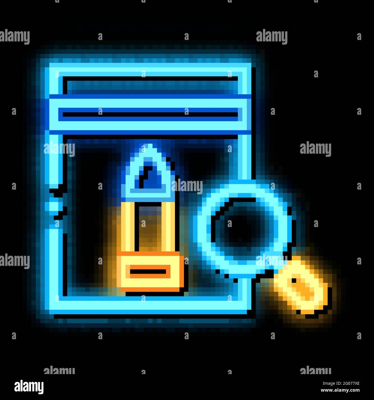 Bullet Evidence Poly Bag neon glow icon illustration Stock Vector Image ...