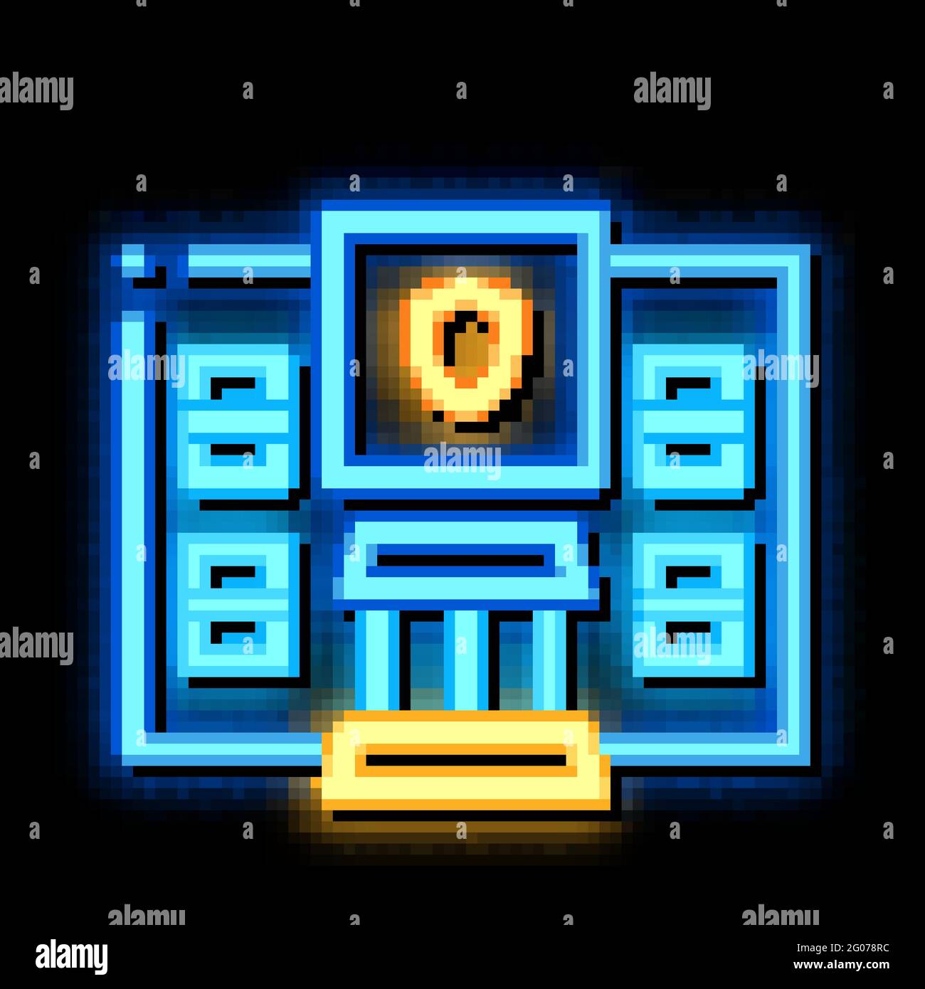Police Department Build neon glow icon illustration Stock Vector Image ...