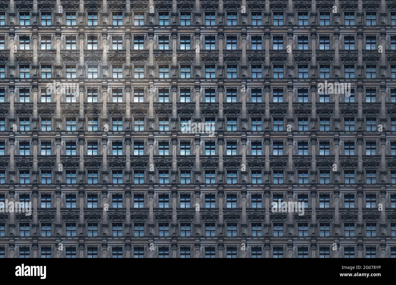 architectural pattern of a facade of an old berlin apartment building ...