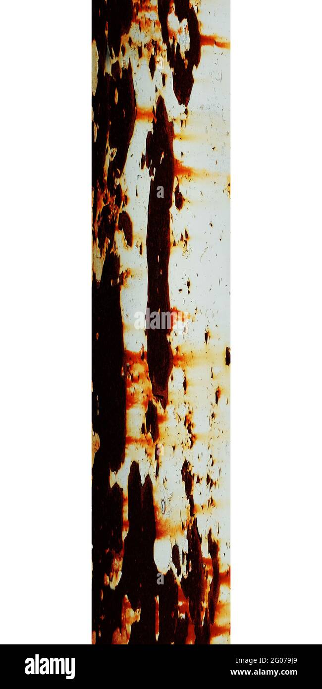 metal pole with rust isolated on a white background. High quality photo ...