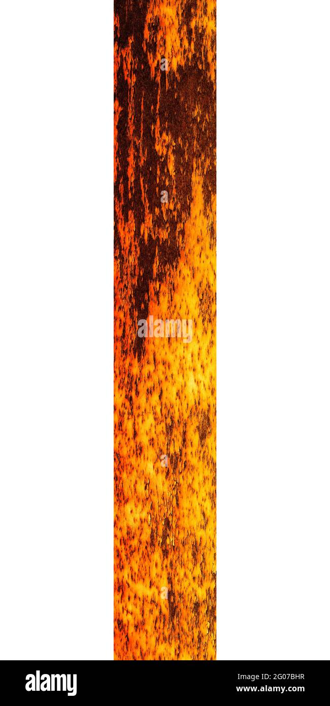 metal pole with rust isolated on a white background. High quality photo ...