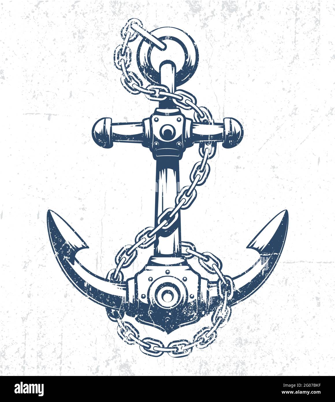 Ship anchor and chain Cut Out Stock Images & Pictures - Alamy