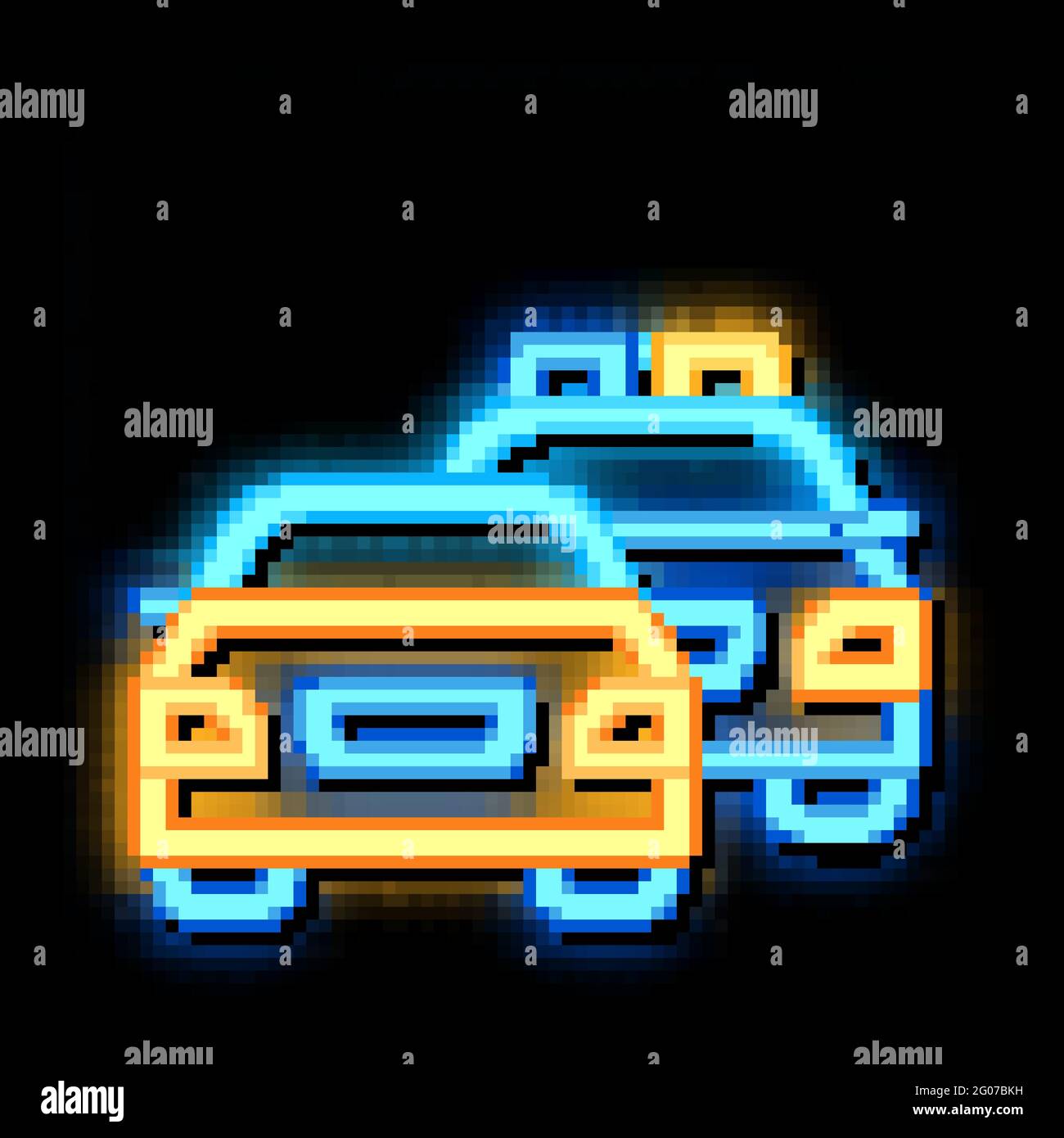 Police And Criminal Car neon glow icon illustration Stock Vector Image ...
