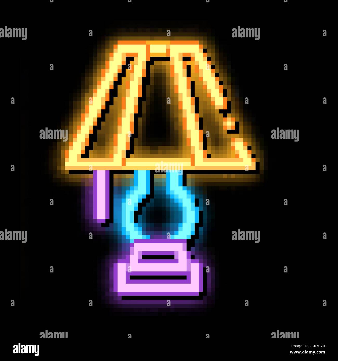 Electric Lighting Lamp neon glow icon illustration Stock Vector Image ...