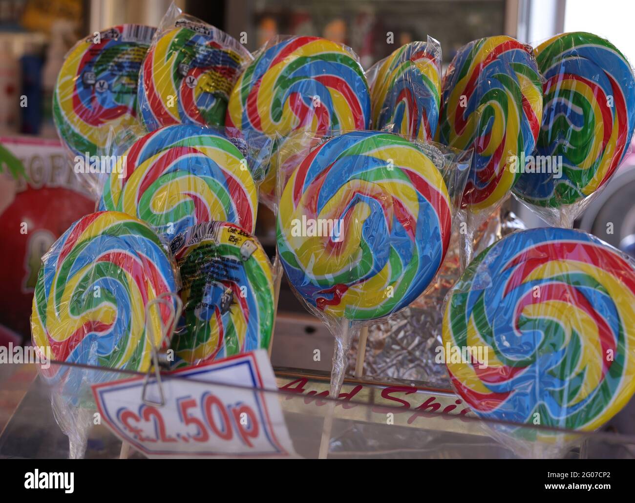 Sweets seen at a fun fair, UK Stock Photo - Alamy