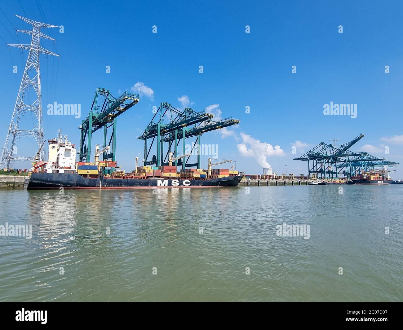Belgium Antwerp Freighter Ship In High Resolution Stock Photography and ...