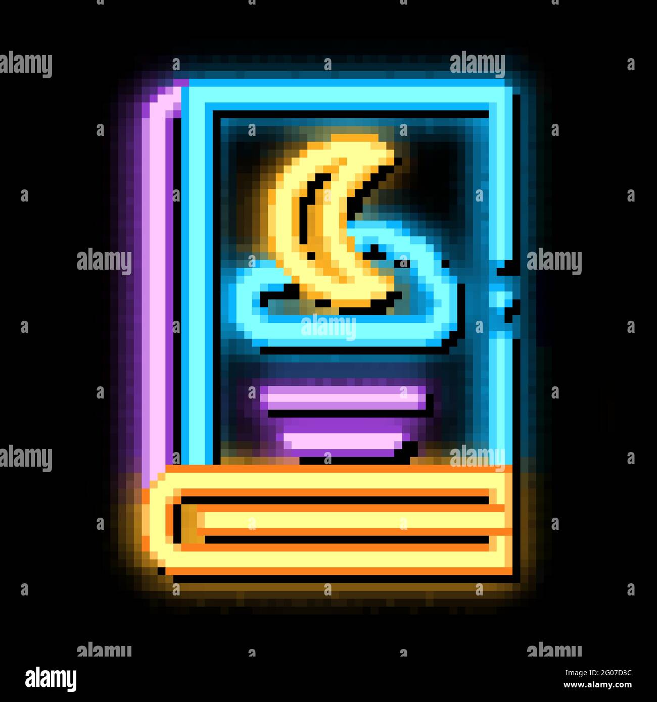 Book Night Sleep Story neon glow icon illustration Stock Vector Image ...