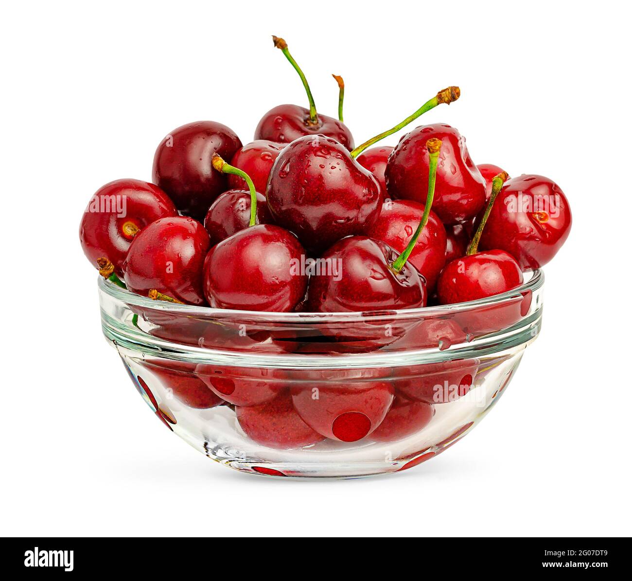 Red sweet cherry isolated on white background with clipping path Stock ...