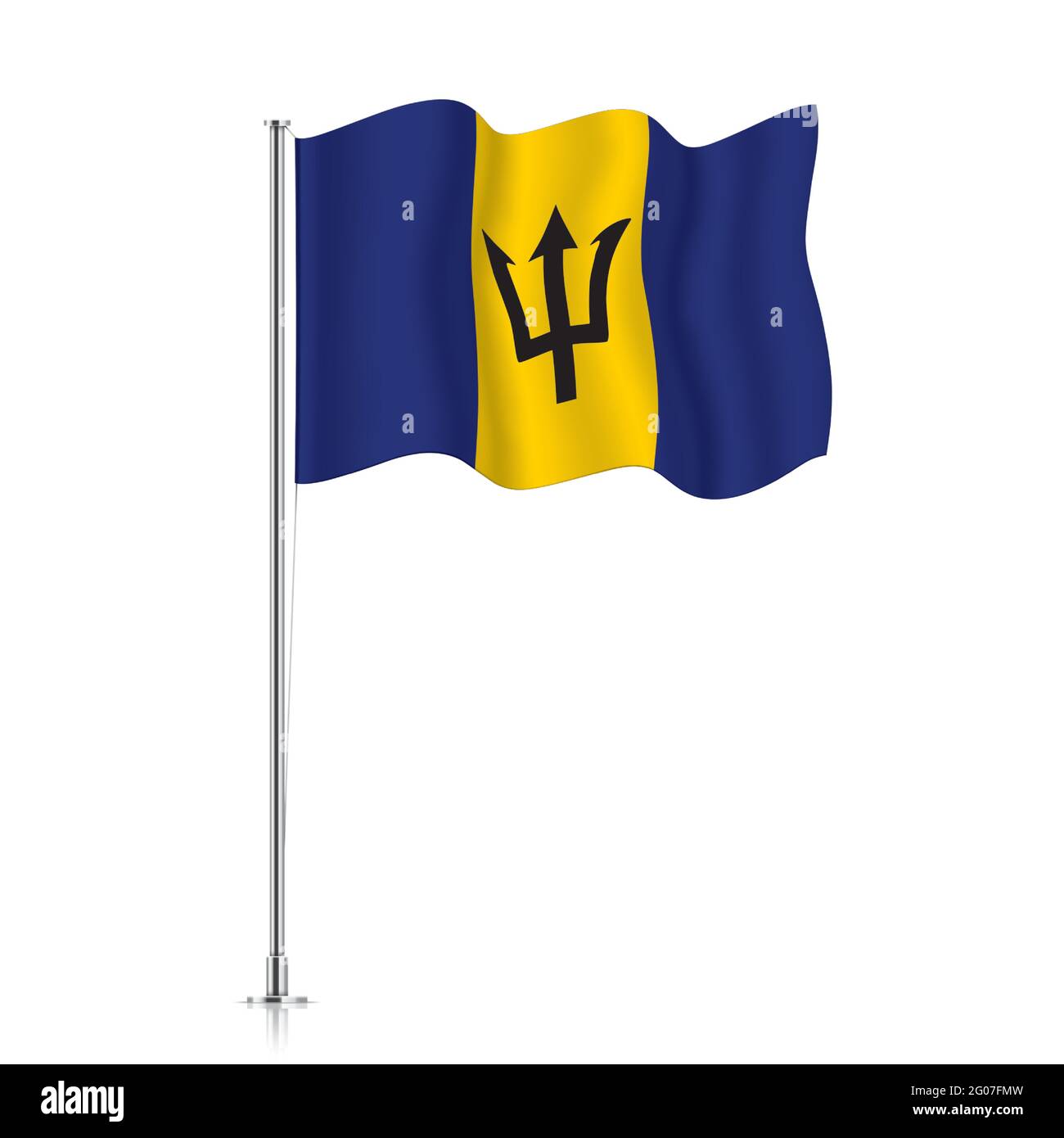 Barbados flag isolated on Stock Vector Images - Alamy