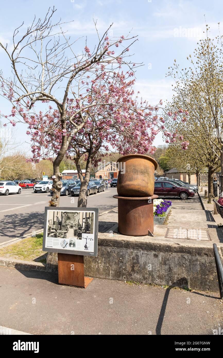 Steel Crucibles on display in Frome town centre car park, Frome ...
