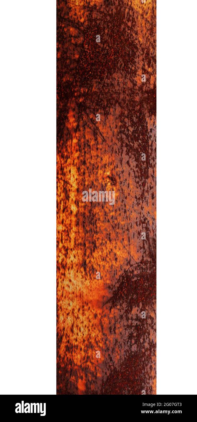 metal pole with rust isolated on a white background. High quality photo ...