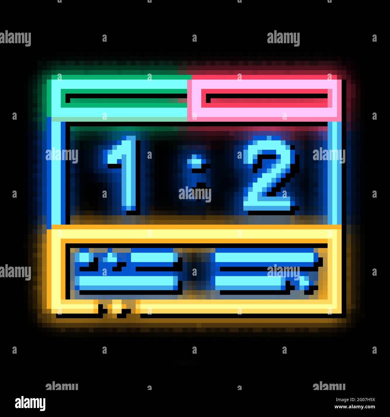 Soccer Scoreboard neon glow icon illustration Stock Vector Image & Art ...