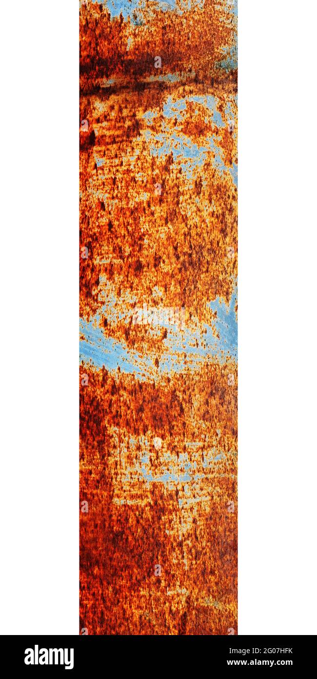 metal pole with rust isolated on a white background. High quality photo ...