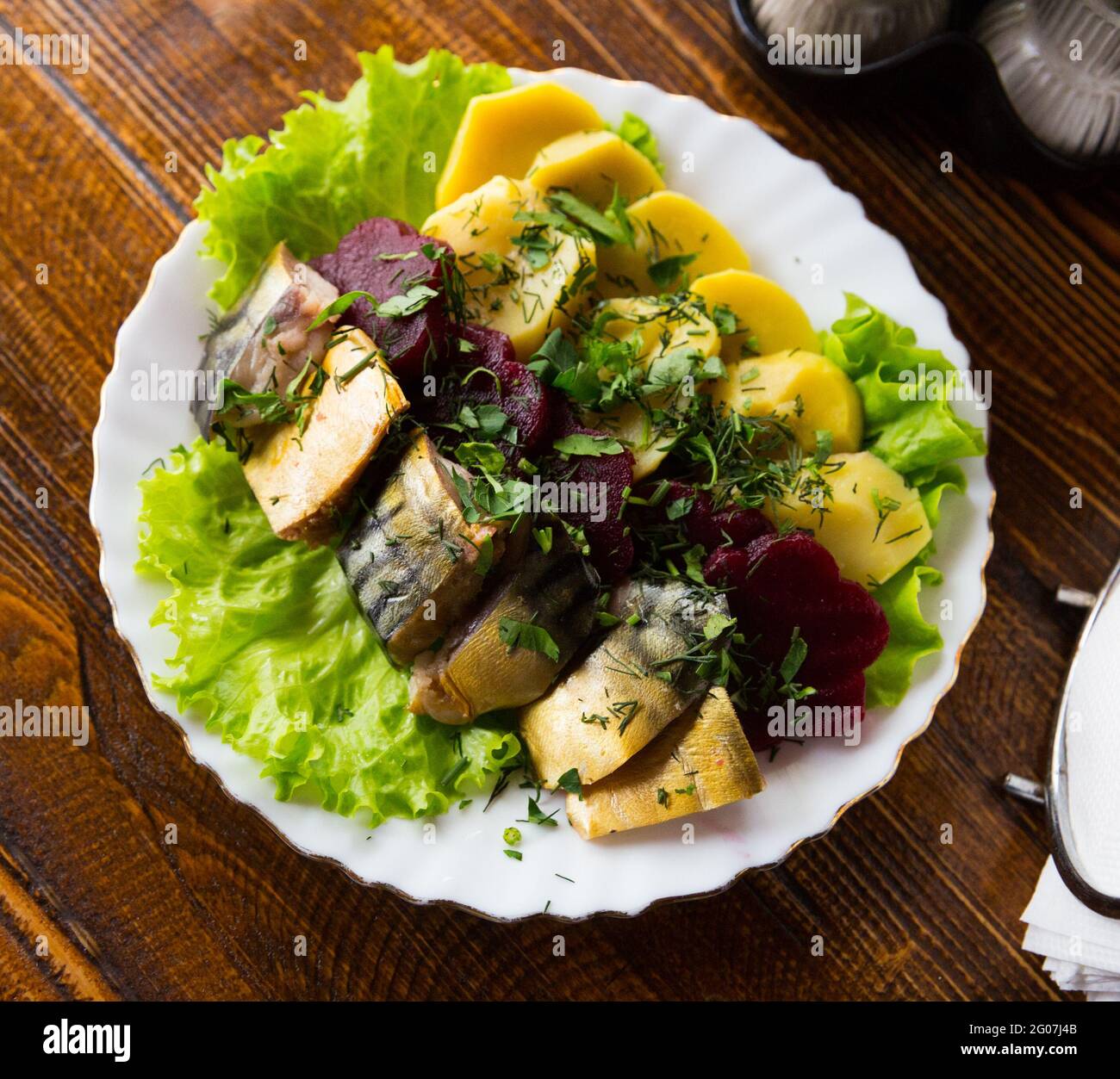 Russian appetizer of smoked mackerel Stock Photo - Alamy